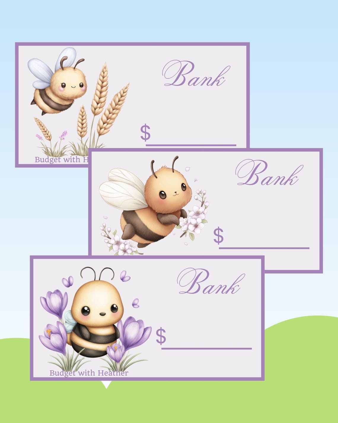 Bees Saving Bundle, Trackers, IOU Slips, Savings, Cash Saving, (PDF ...