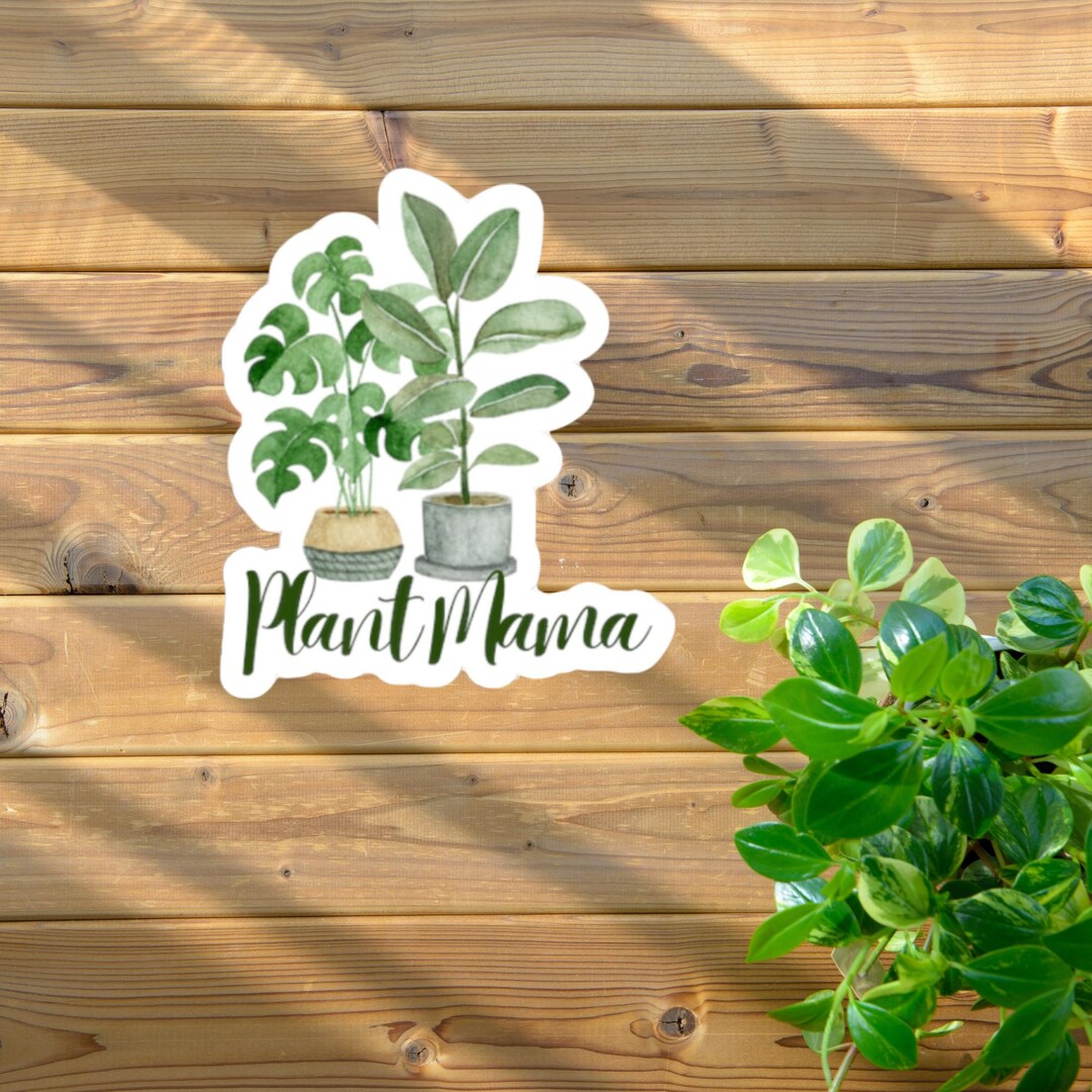 Plant Mama Kiss-cut Stickers, Plant Lover Sticker, Succulent Sticker ...