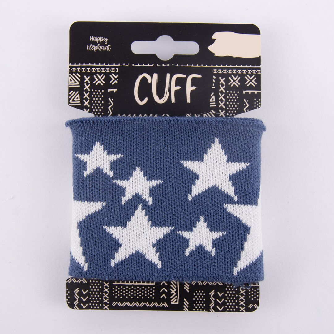 Cuff Cuffs Ready-made Cuffs Stars Blue White 7 X 110 Cm - Etsy
