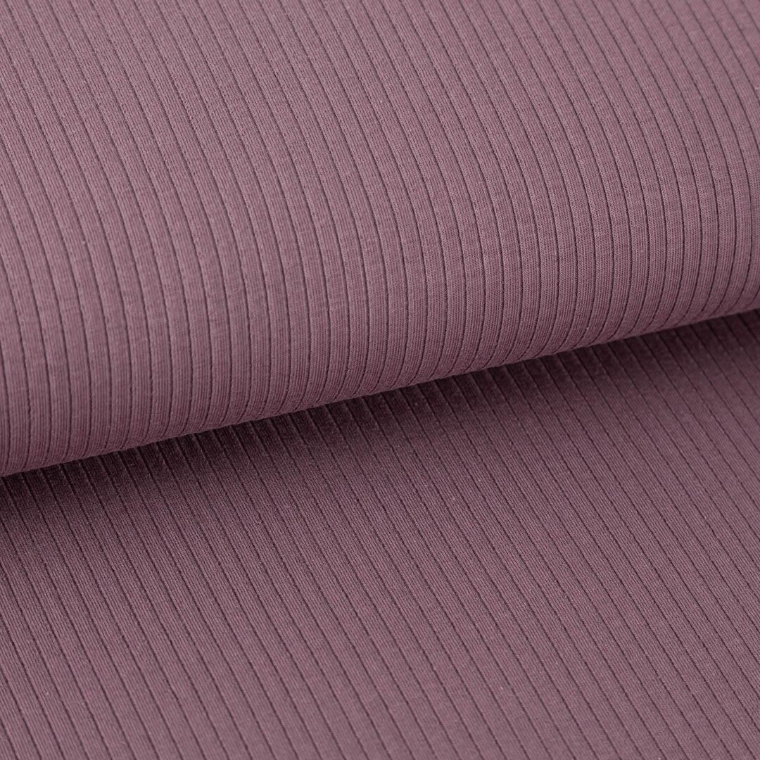 Interlock Jersey Mandy Gerippt Einfarbig Mauve Lila 1,40m Breite - Etsy