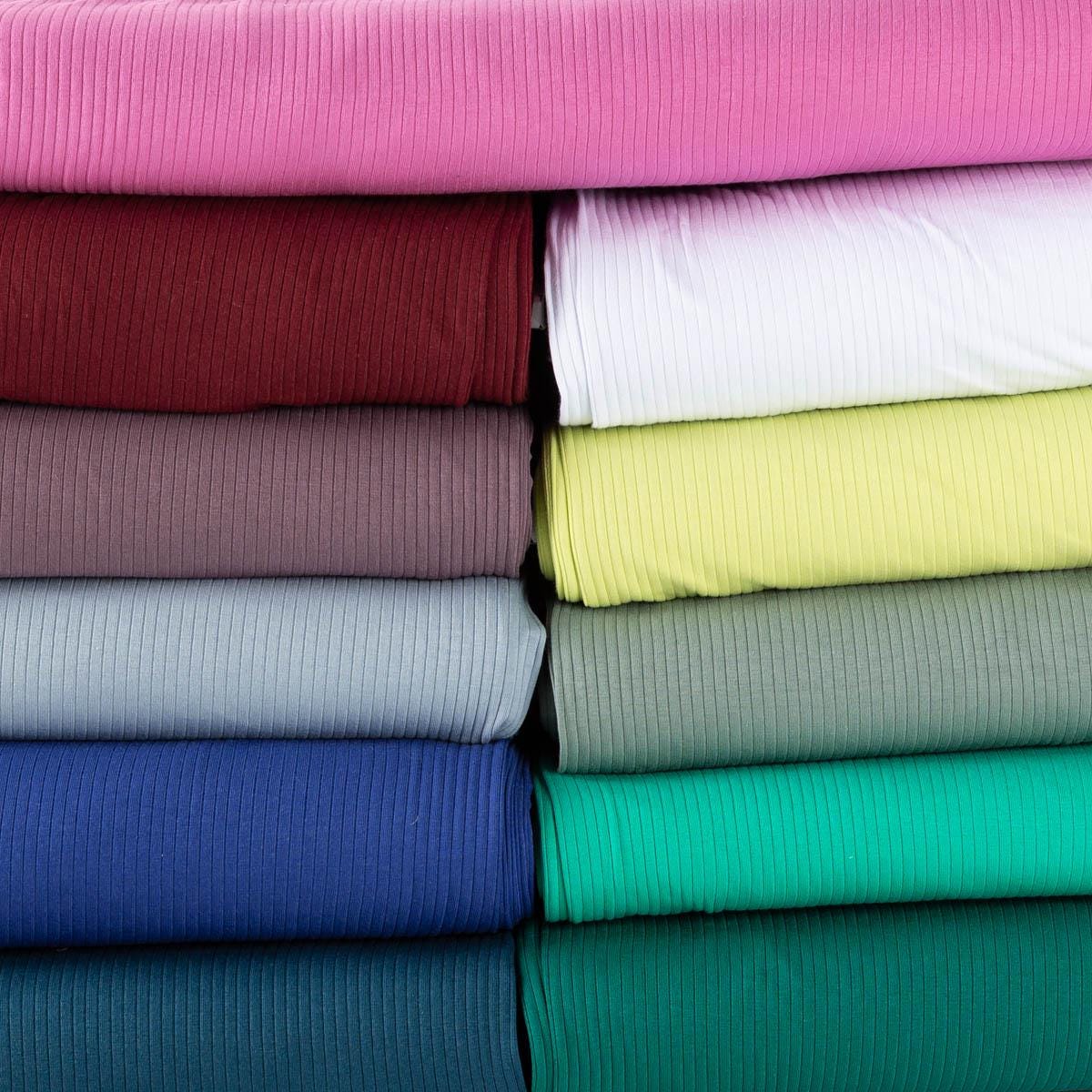 Interlock Jersey Mandy Ribbed Solid Color Old Green 1.40 M Width - Etsy