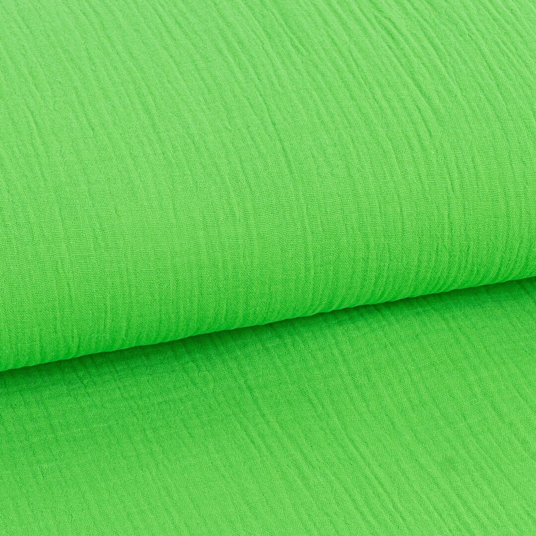 Musselin Stoff Double Gauze NEON Einfarbig Grün 1,35m Breite - Etsy