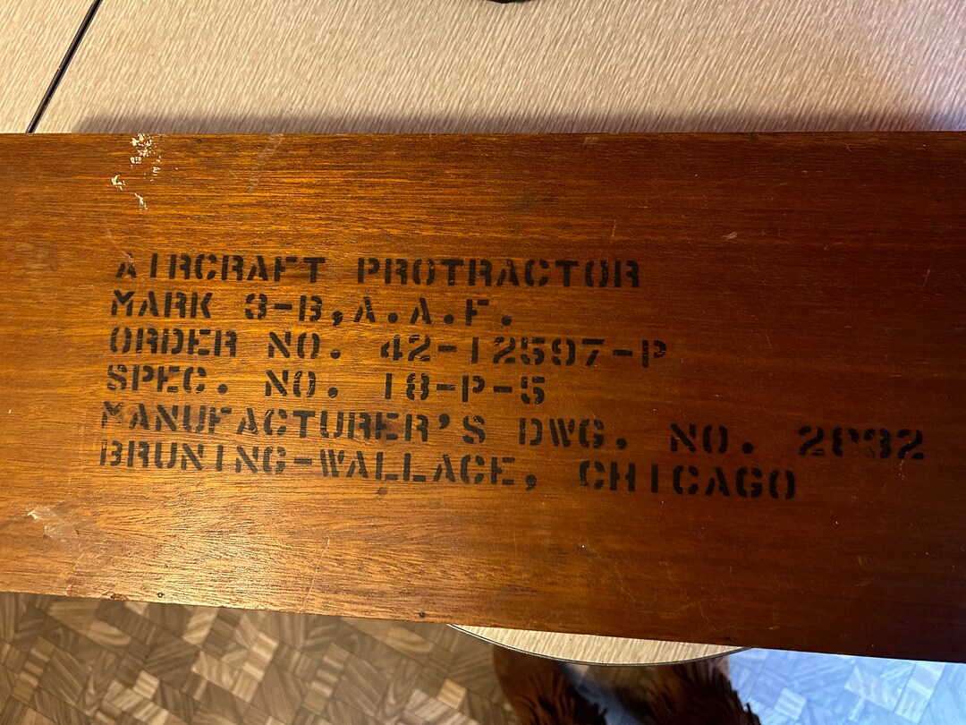 Vintage WWII Aircraft Protractor Box Box Only WW2 - Etsy