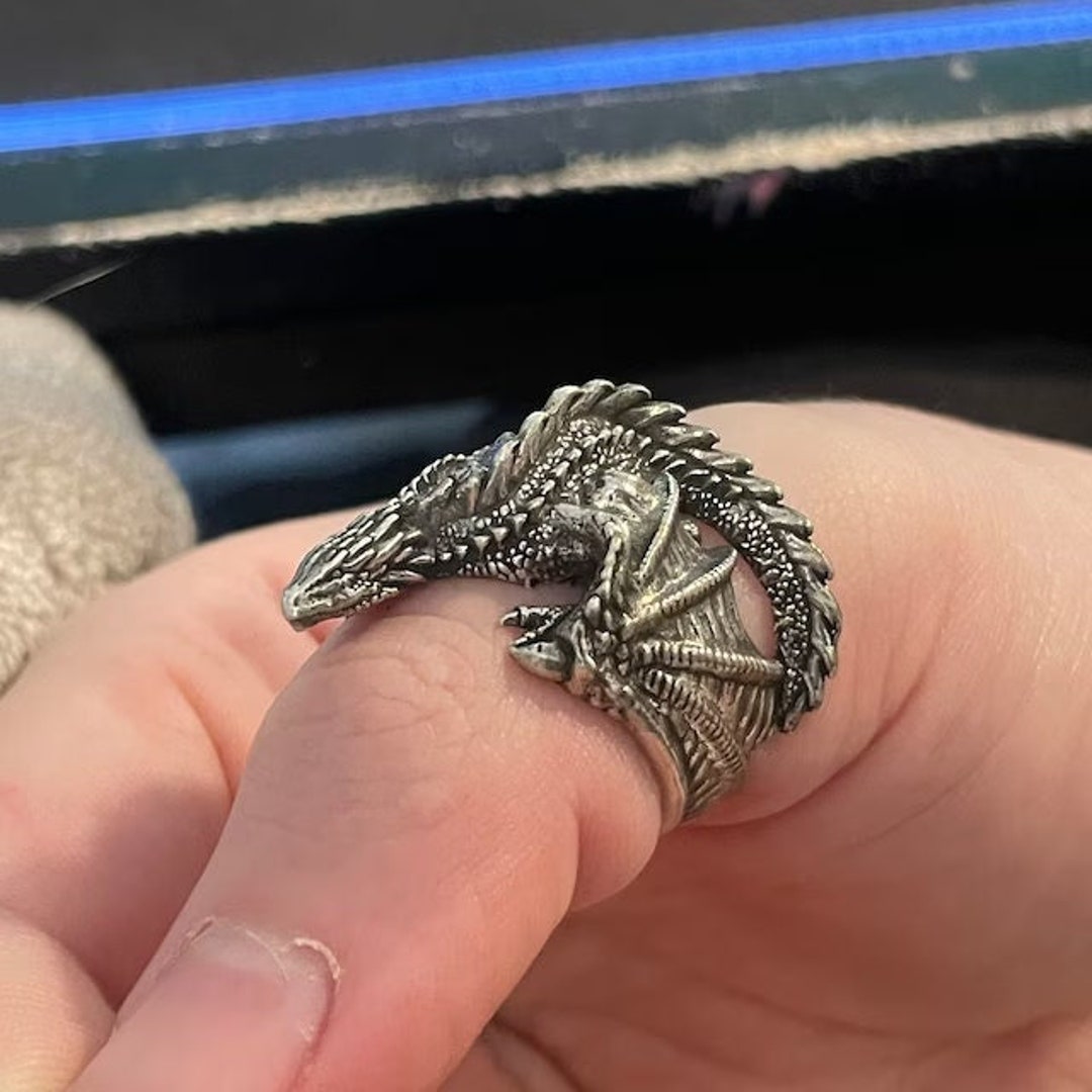 Mother of Dragons Ring, Flying Dragon, How to Train Your Dragon, Silver ...