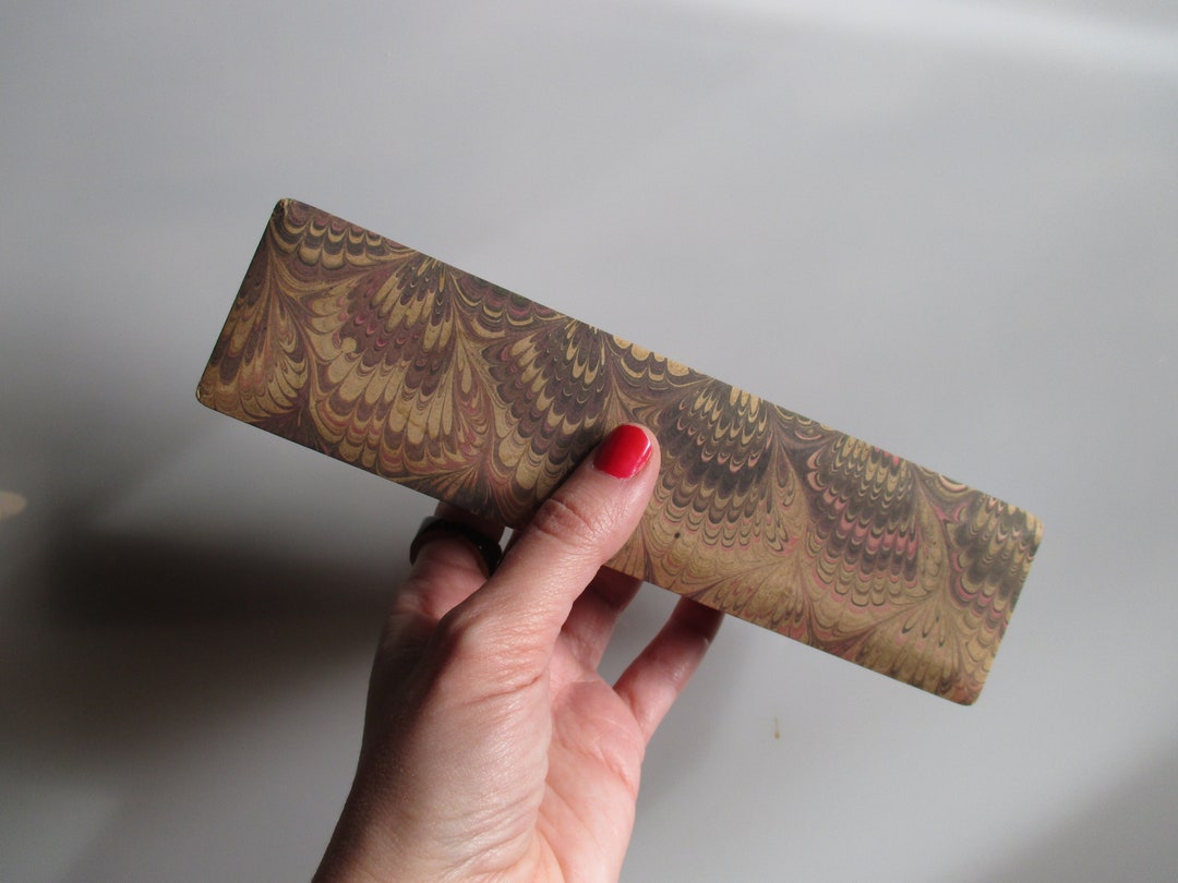Marbled Paper Square Box Vintage Paper Box Paper Storage - Etsy