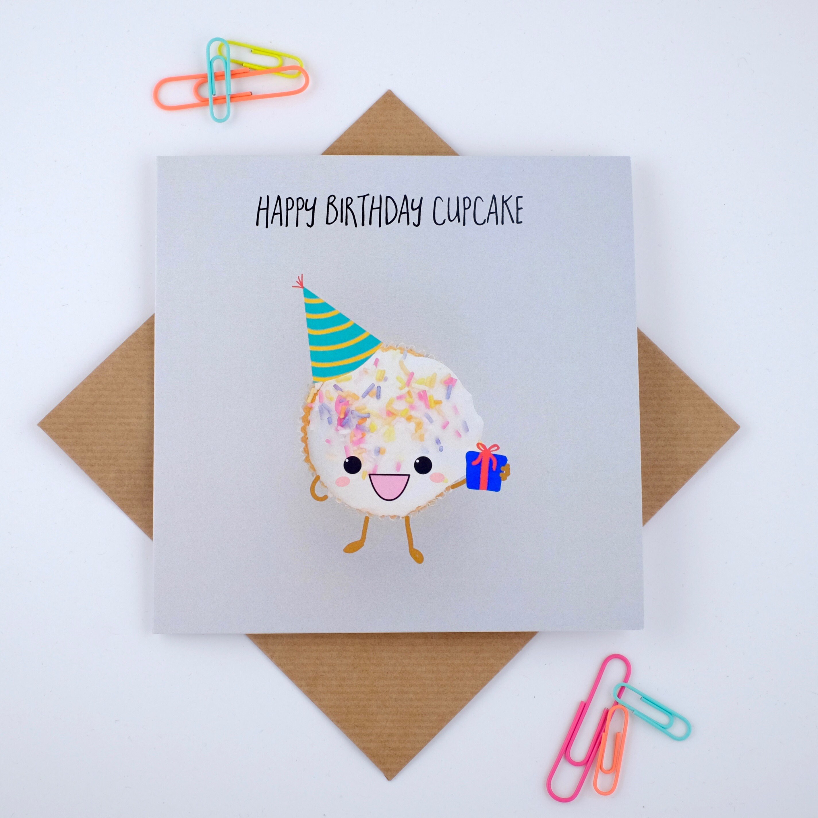 Cute Cupcake Birthday Card - Etsy