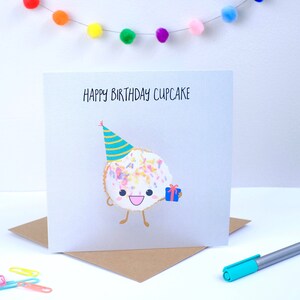 Cute Cupcake Birthday Card - Etsy