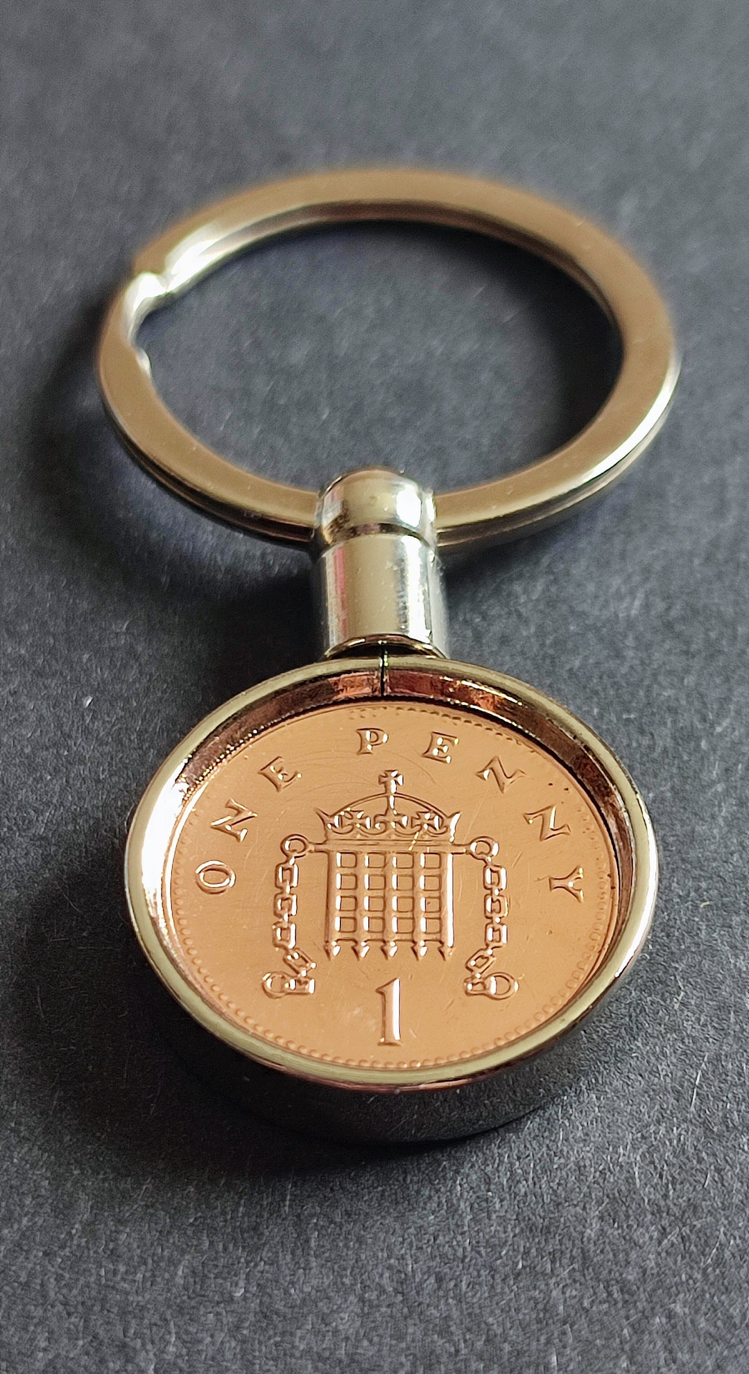 50th Birthday Lucky Penny Keyring 1974. 2024 Comes Gift Wrapped see ...