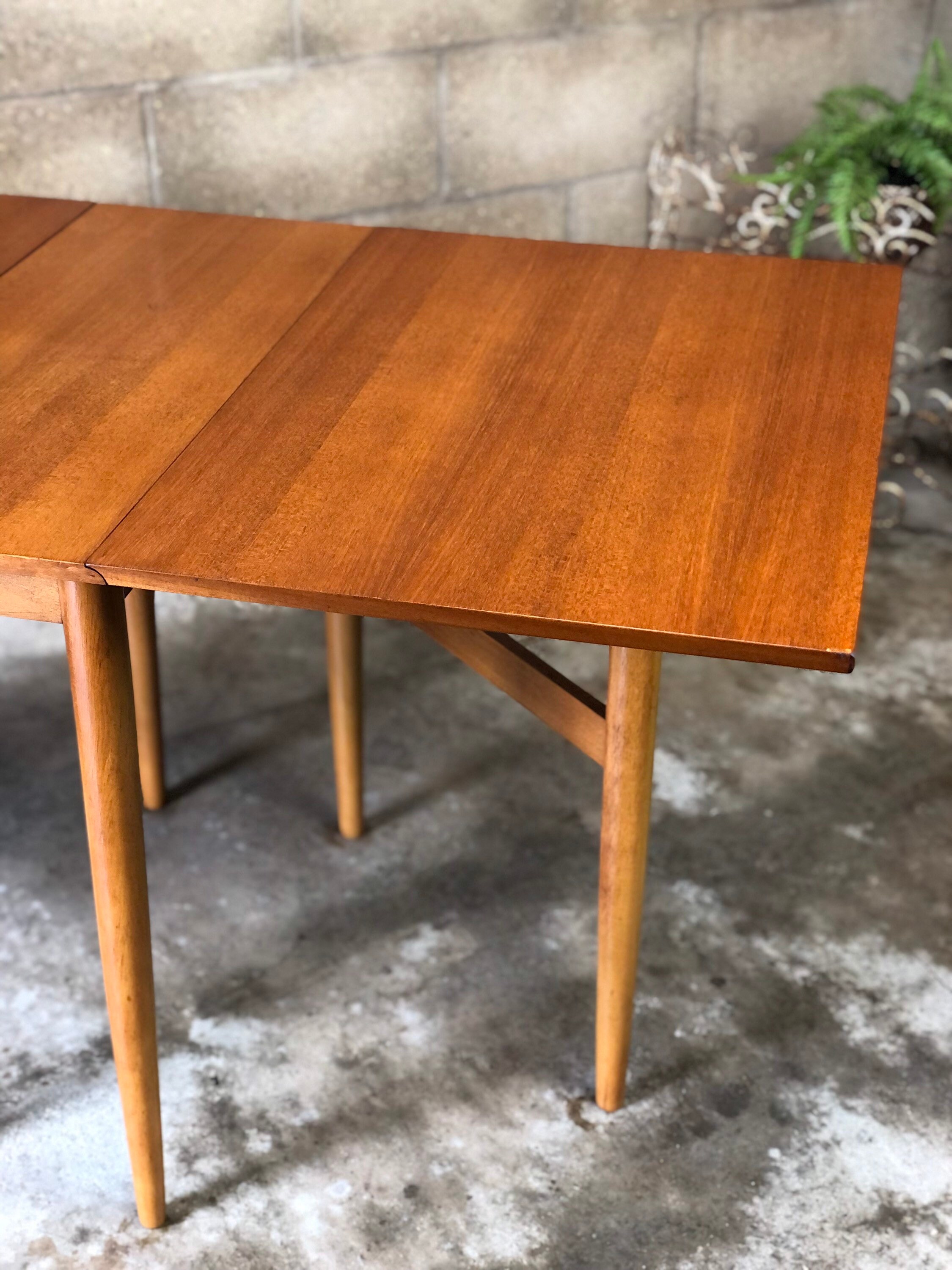 MCM Teak Rectangular Folding Gateleg Dining Table