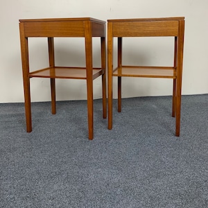 A Pair of Remploy MCM Bedside Tables With Hidden Drawer and - Etsy UK