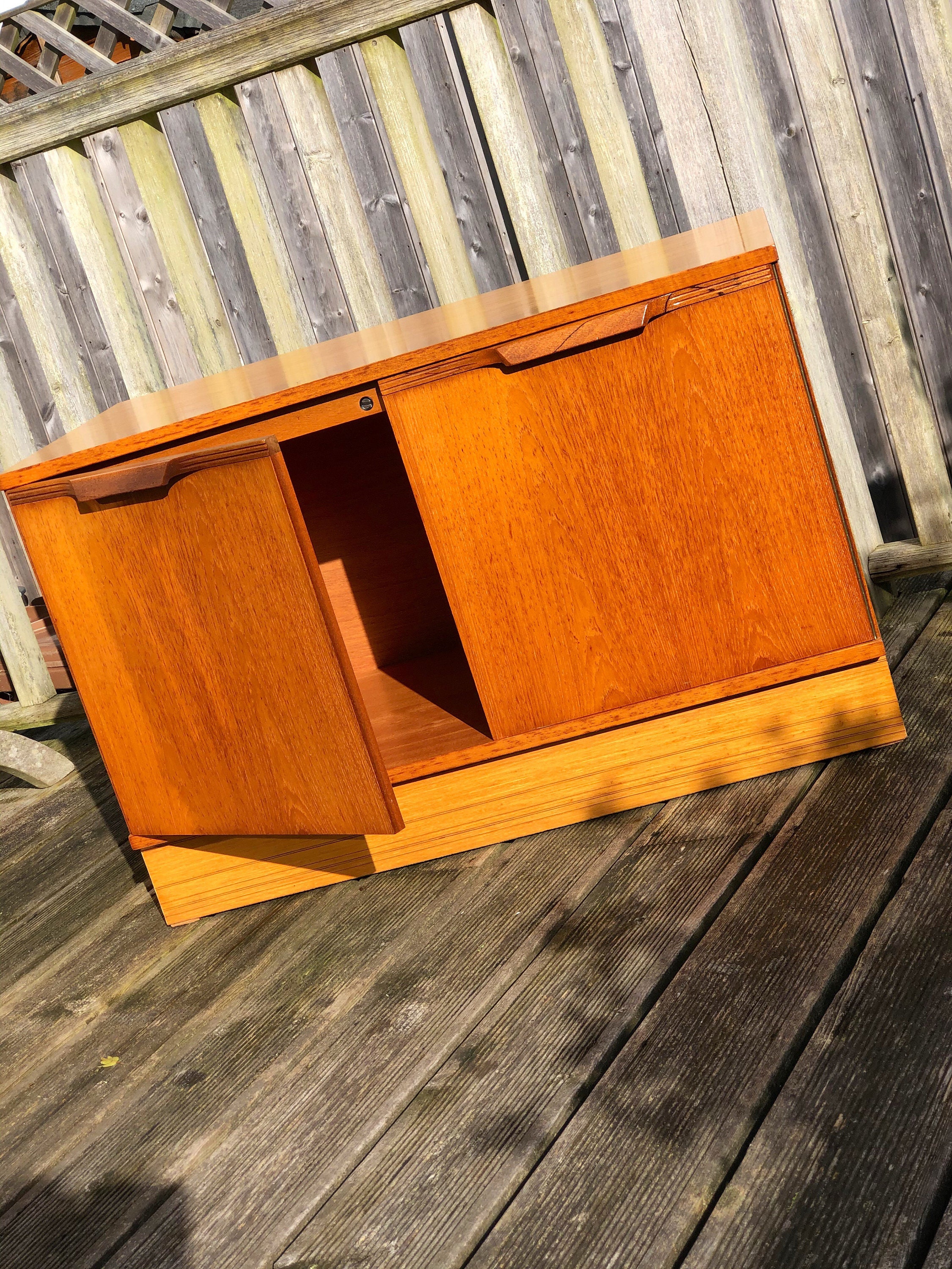 Teak MCM Two Door Cabinet/Media Unit