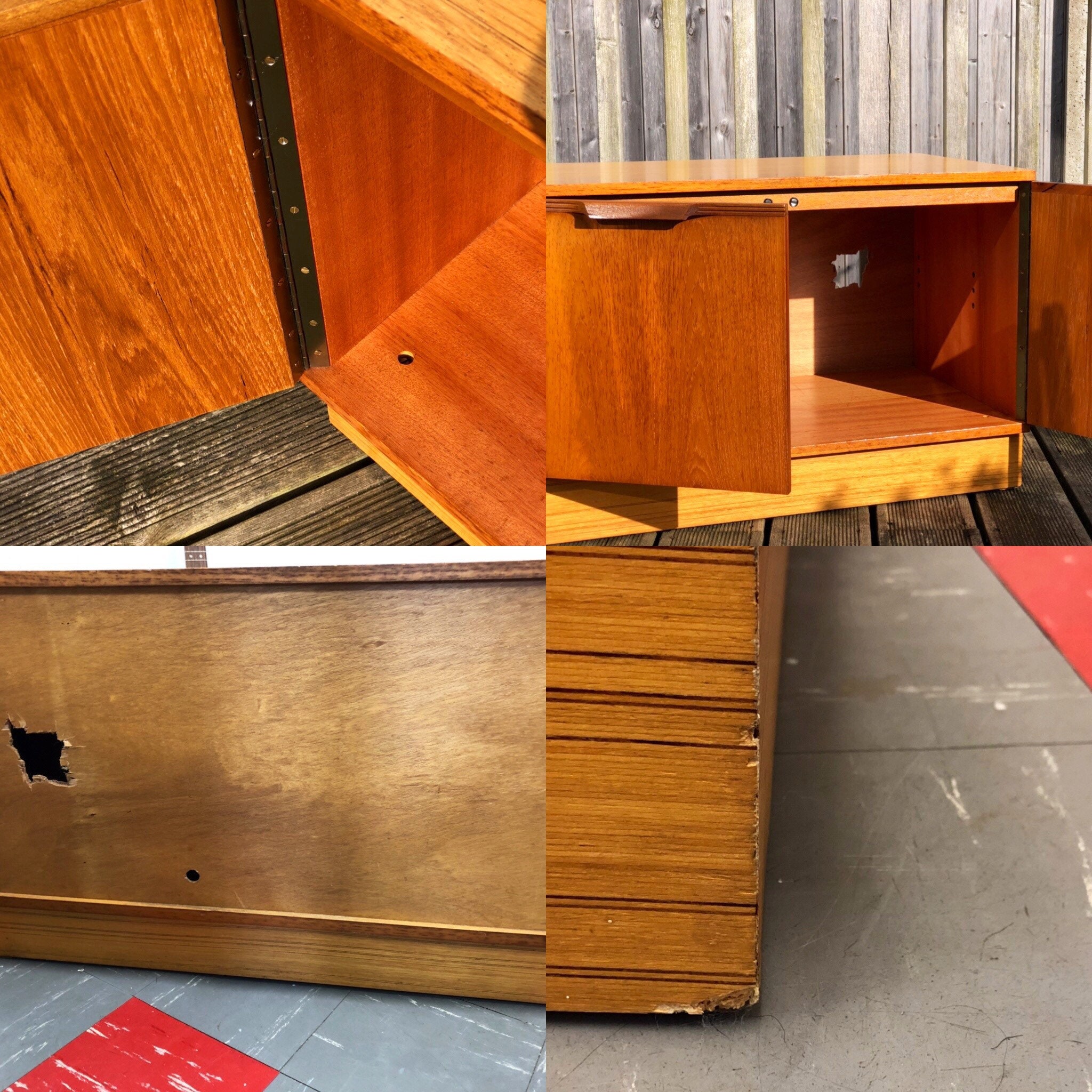 Teak MCM Two Door Cabinet/Media Unit