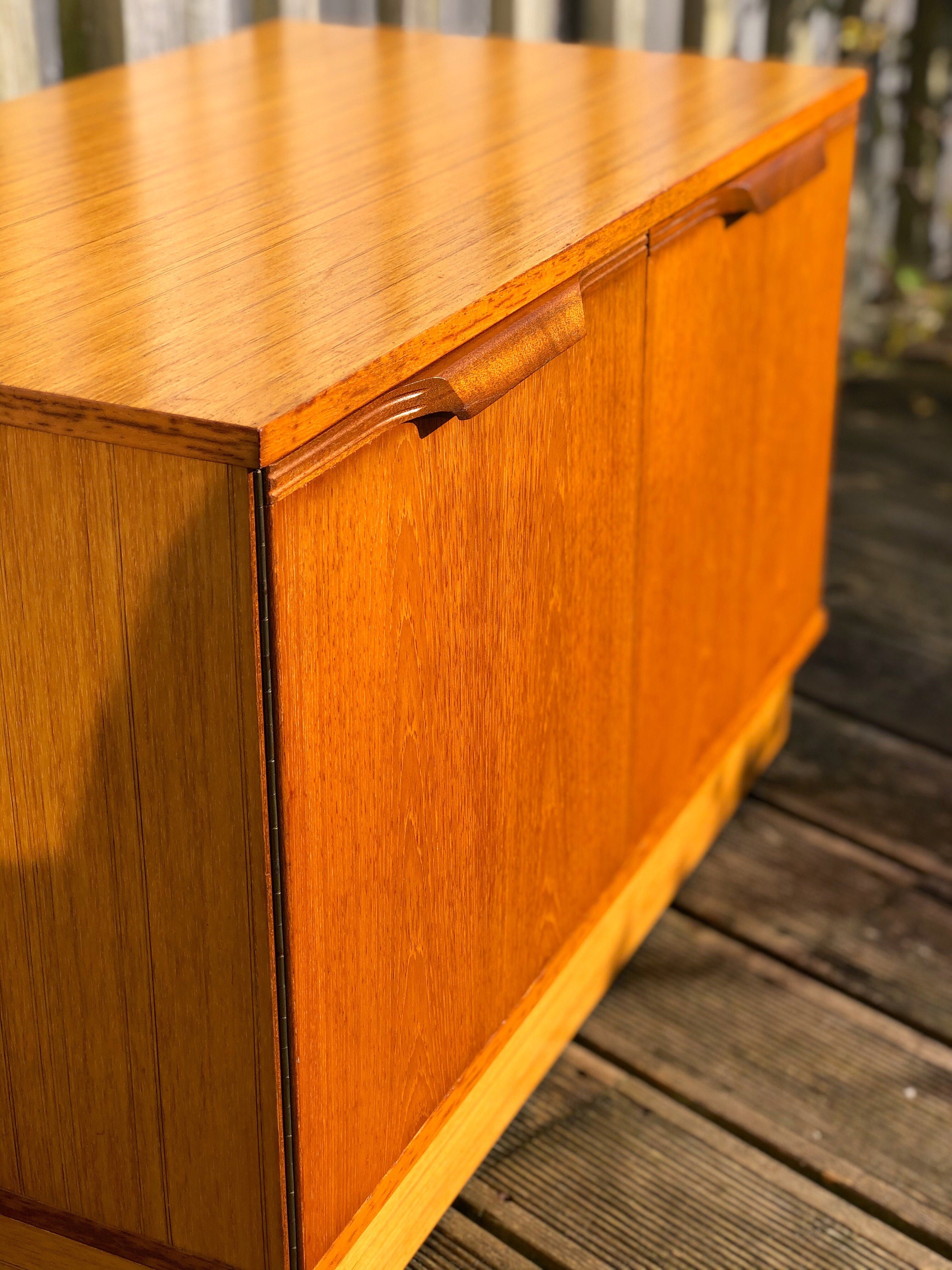 Teak MCM Two Door Cabinet/Media Unit