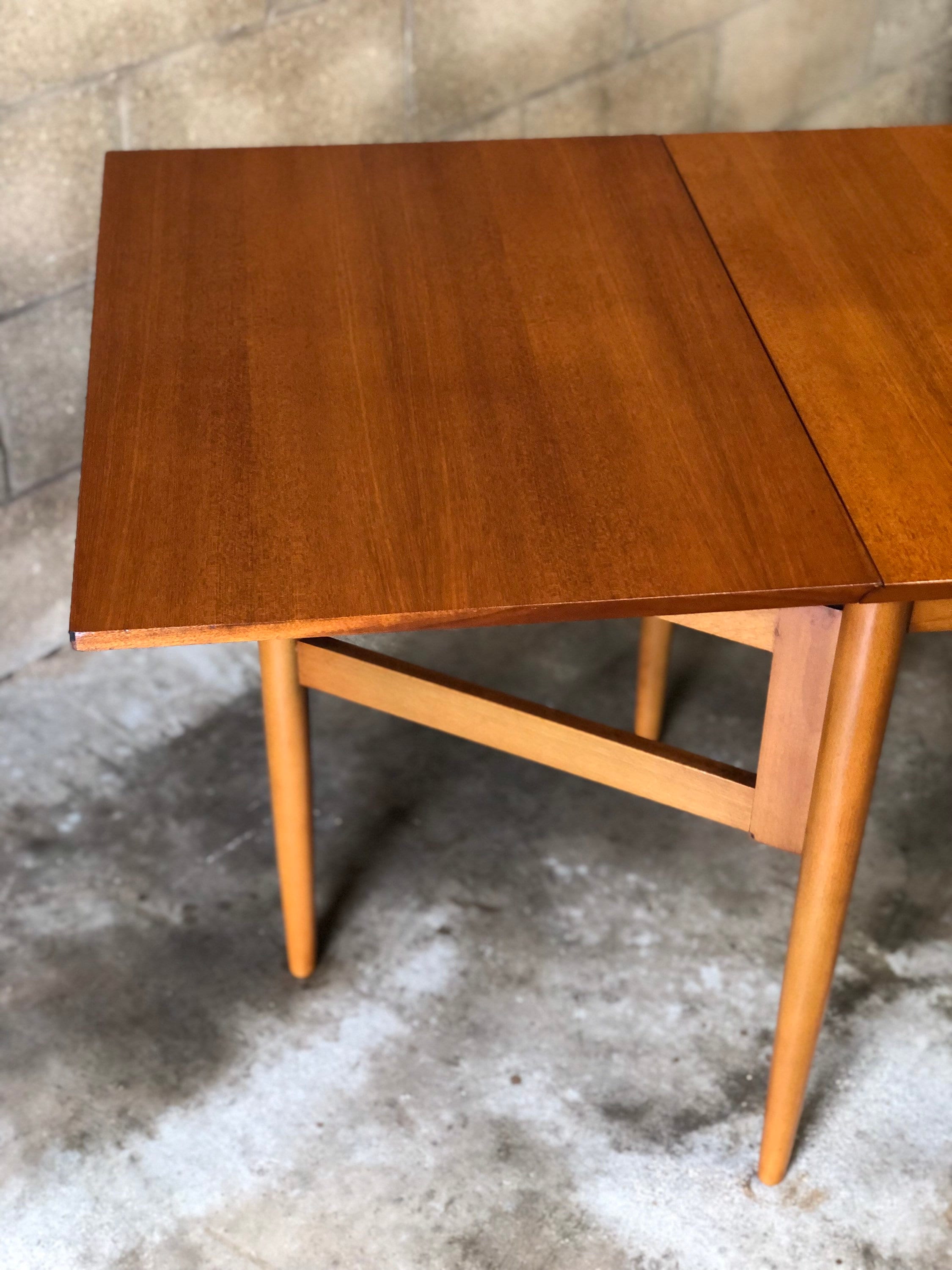 MCM Teak Rectangular Folding Gateleg Dining Table