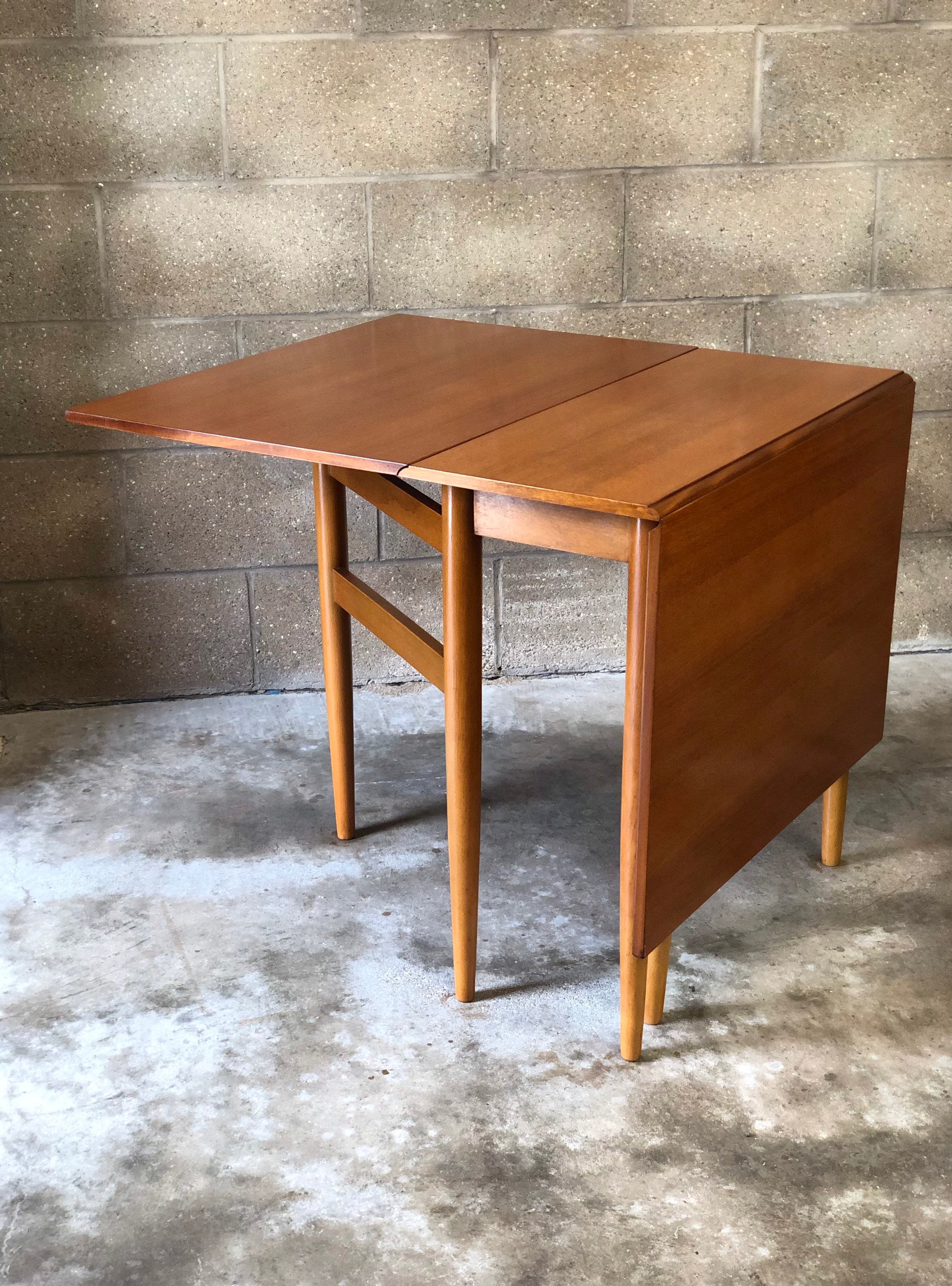 MCM Teak Rectangular Folding Gateleg Dining Table