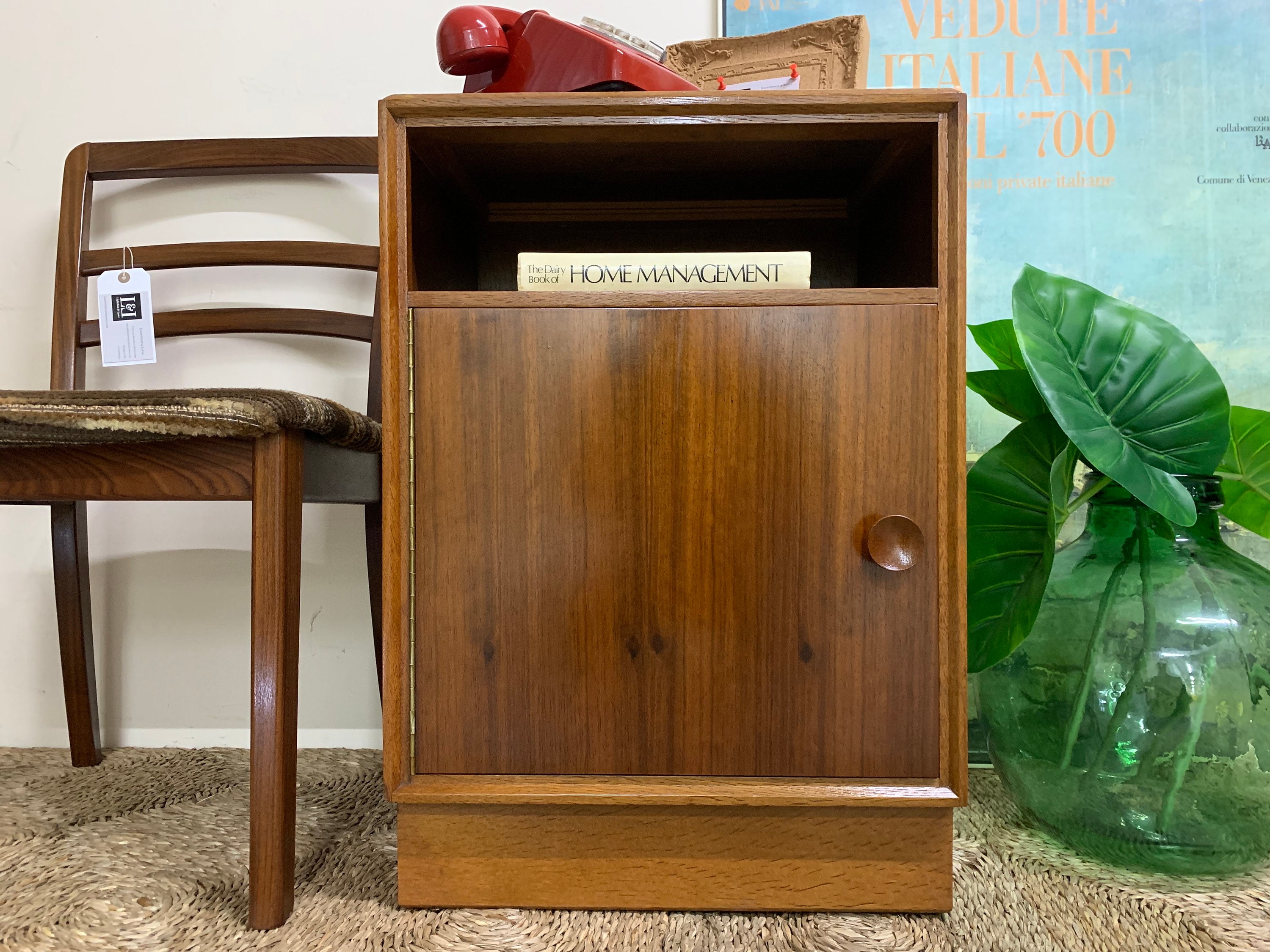 Retro Meredew Bedside Storage Cupboard