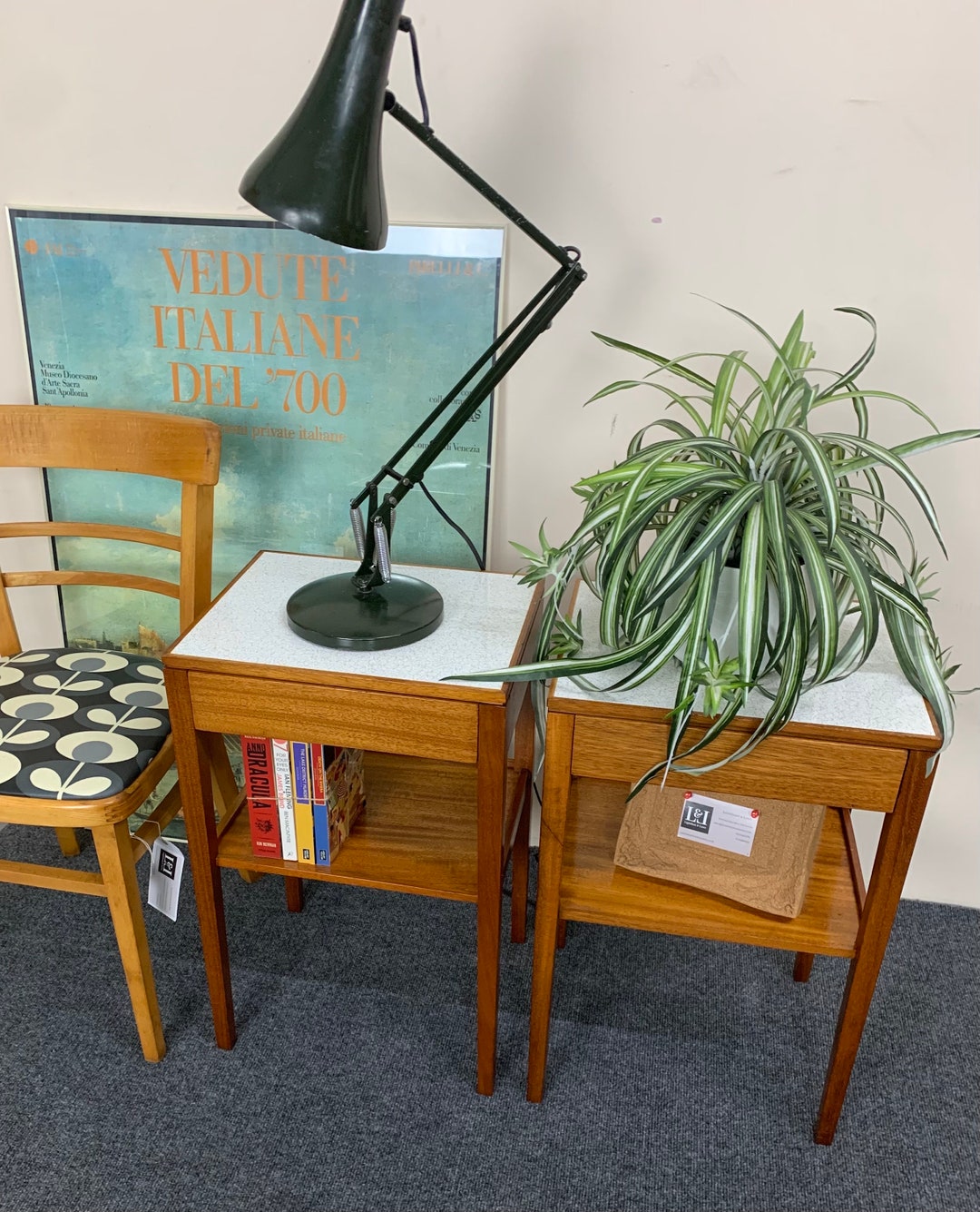 A Pair of Remploy MCM Bedside Tables With Hidden Drawer and - Etsy UK
