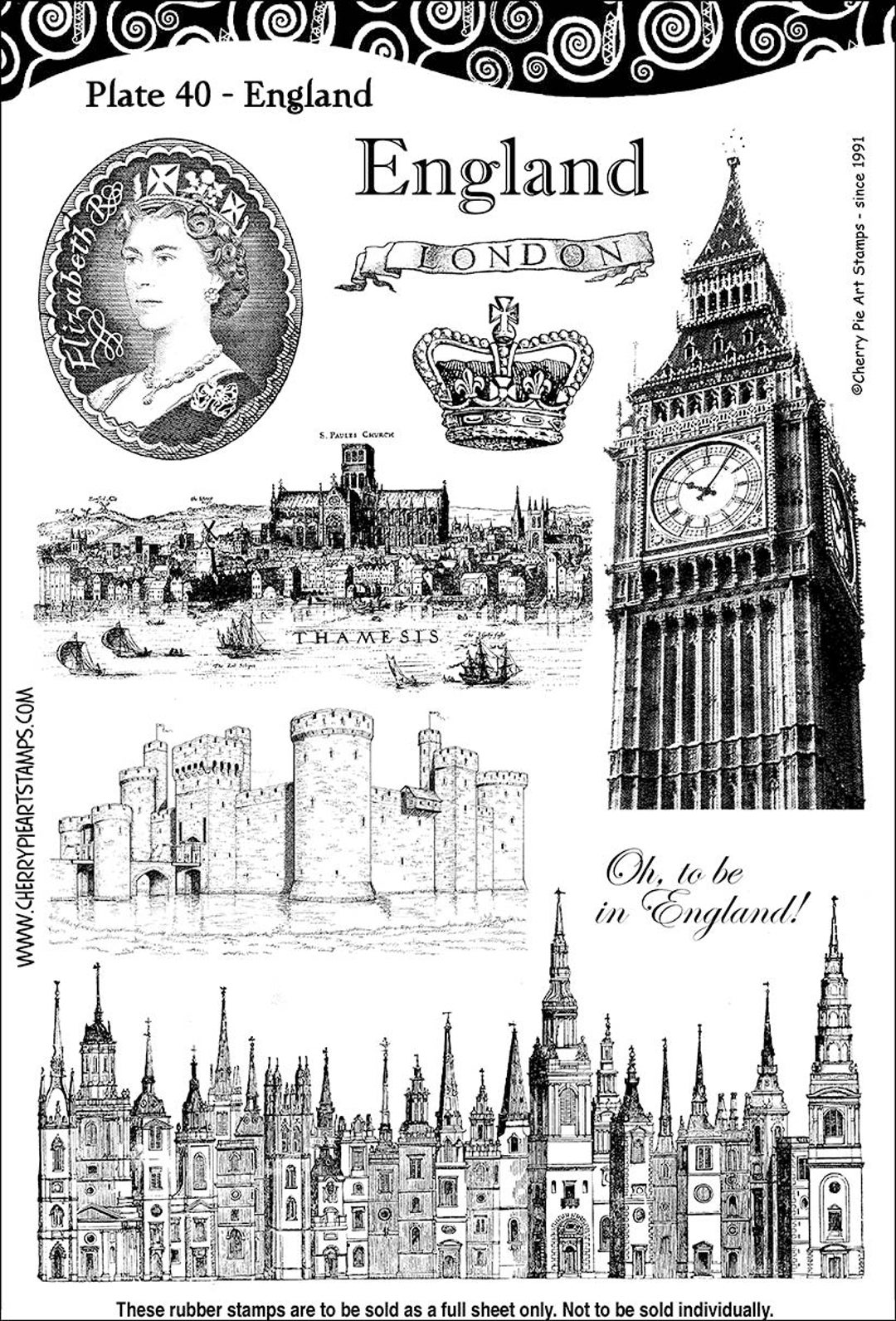 LONDON, ENGLAND, UK, Great Britain- Unmounted Rubber Stamps Set ...