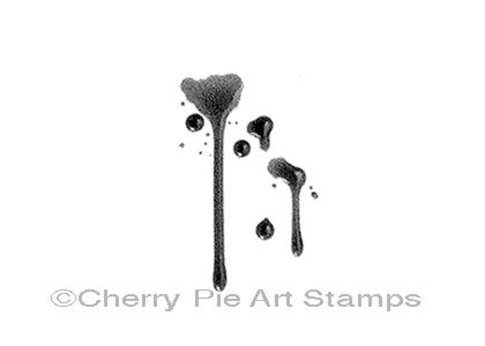 BLOOD DROPS Cling Rubber STAMP by Cherry Pie Art Stamps E207 - Etsy