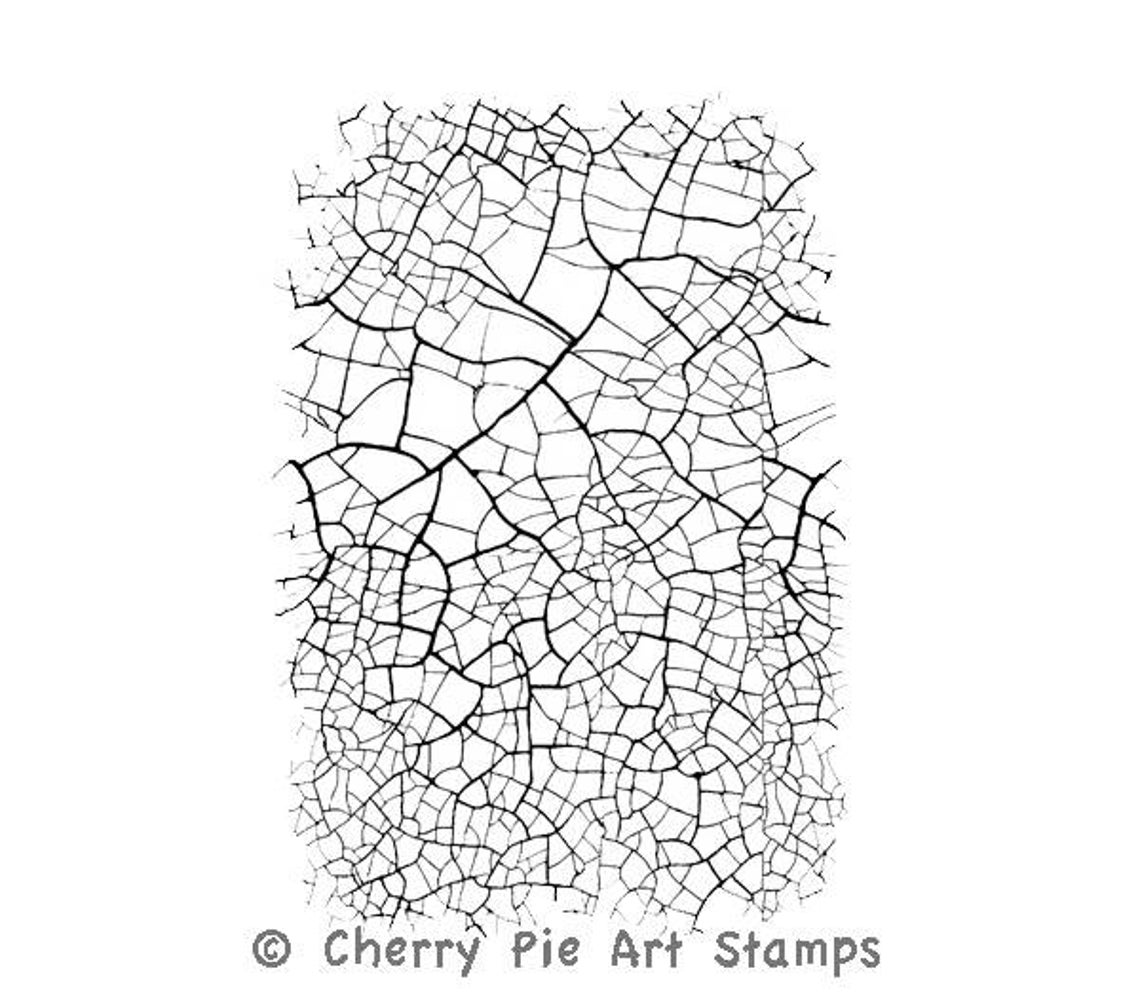 FINE CRACKLE Realistic Crackle Paint CLING Rubber Stamp by - Etsy