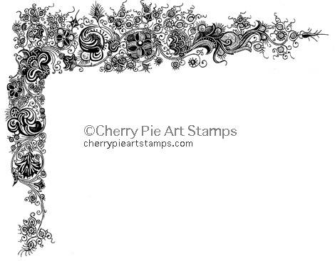 RENAISSANCE Decorative Corner Cling Rubber Stamp by Cherry - Etsy
