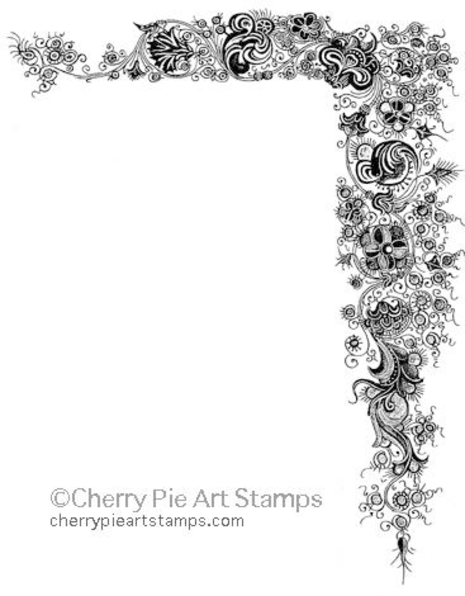 RENAISSANCE Decorative Corner - Cling Rubber Stamp by Cherry Pie S577 ...