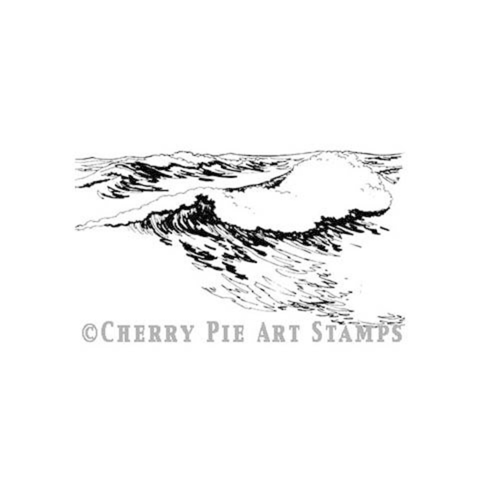 Ocean Wave - Rough Sea - Surf- CLING Rubber Stamp by Cherry Pie P441 - Etsy