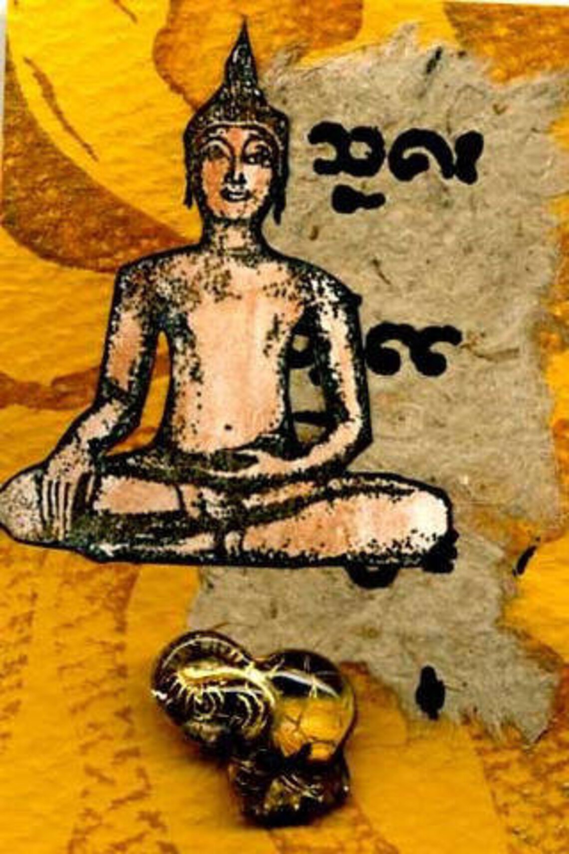 Tibetan BUDDHA Cling Rubber Stamp by Cherry Pie L330 - Etsy