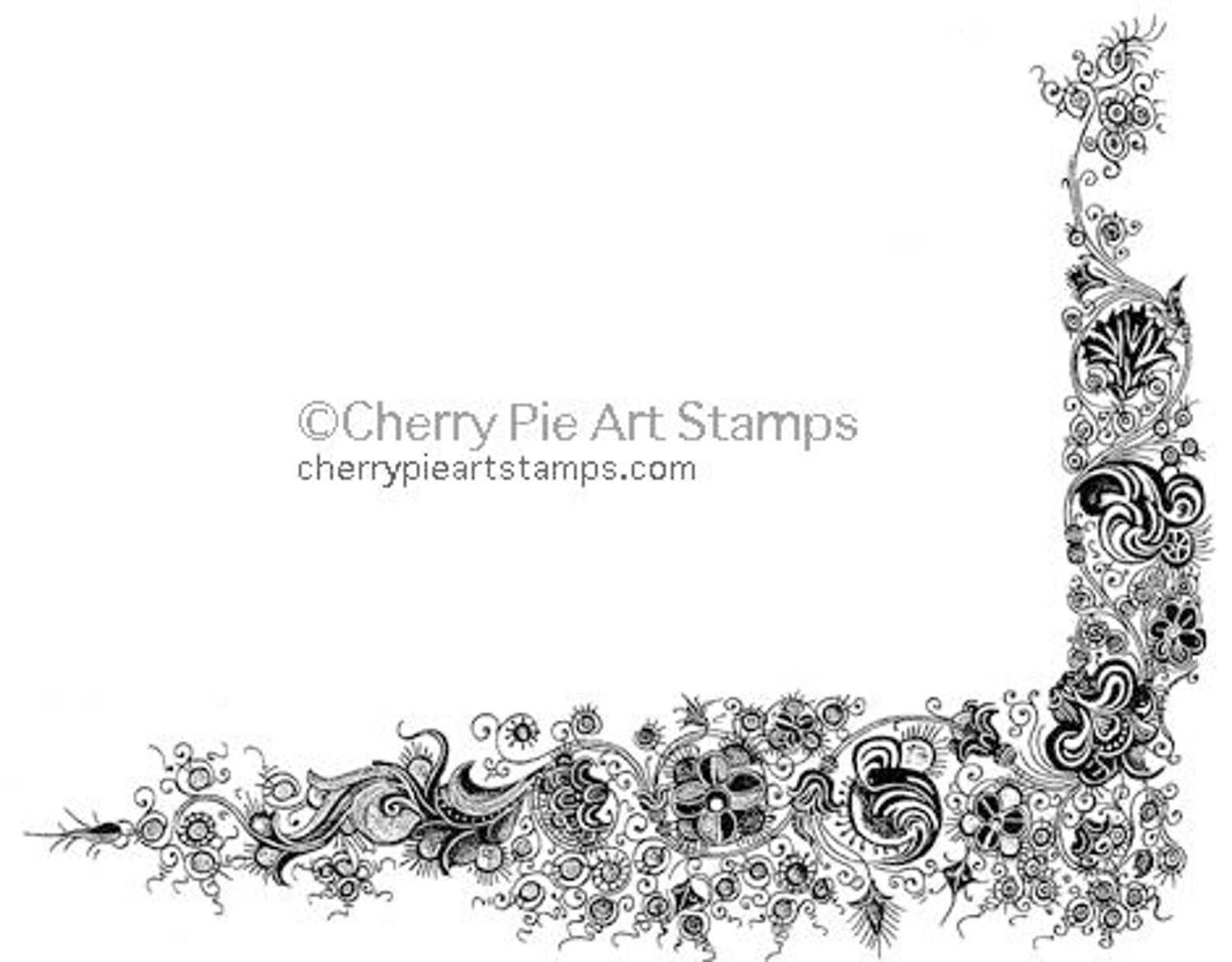 RENAISSANCE Decorative Corner - Cling Rubber Stamp by Cherry Pie S577 ...