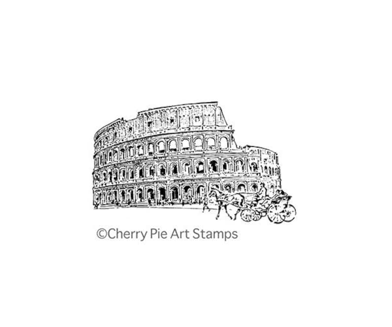 Colosseum, ROME, ITALY- Cling Rubber Stamp Q544 - Etsy
