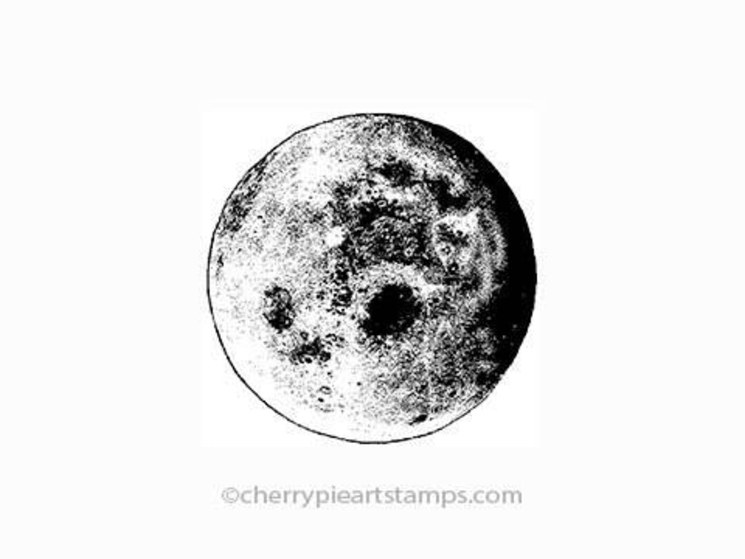 The MOON- CLING Rubber STAMP for Acrylic Block by Cherry Pie G271 - Etsy
