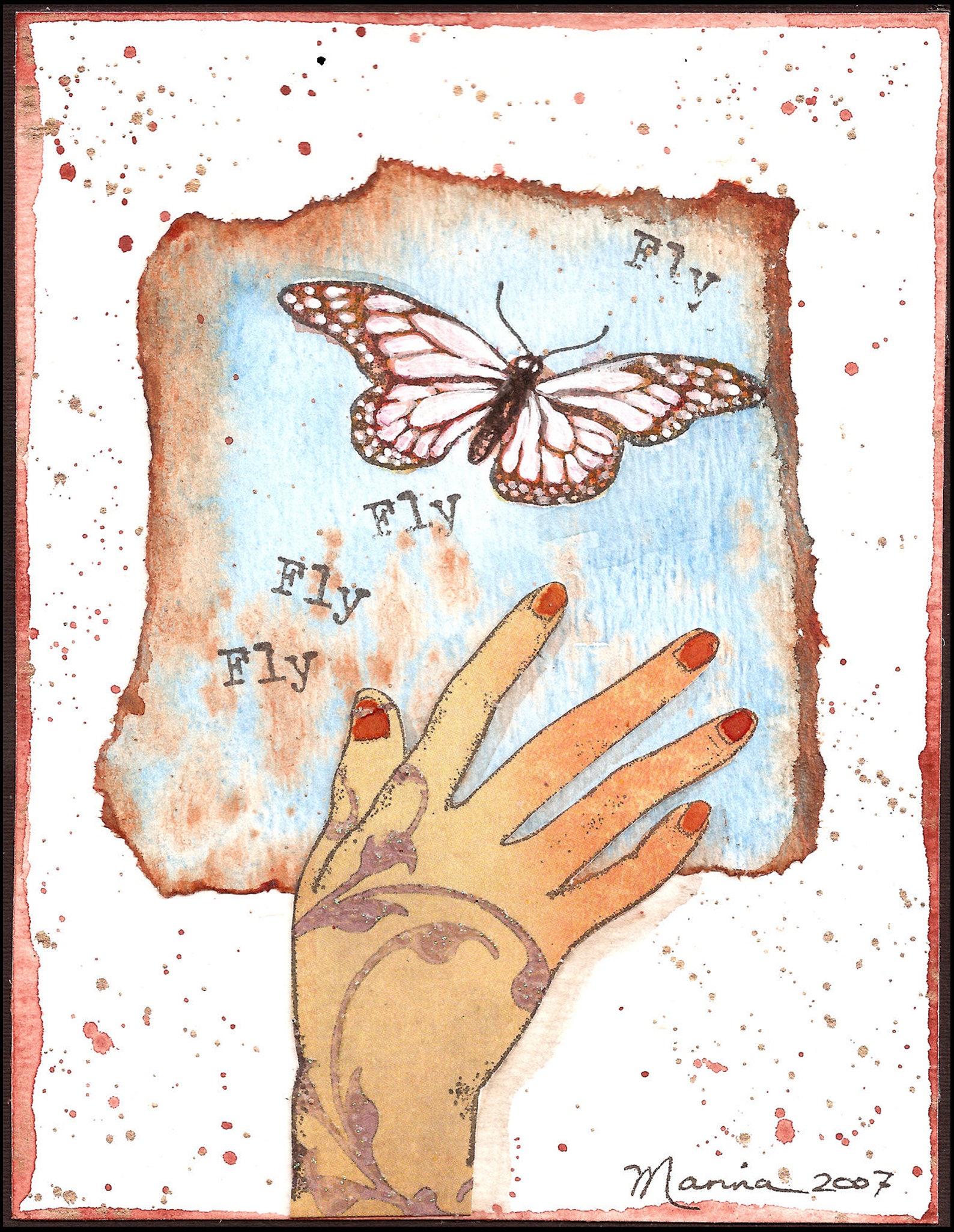 Art Hand Handprints Hands Writing Hand Set of Unmounted | Etsy