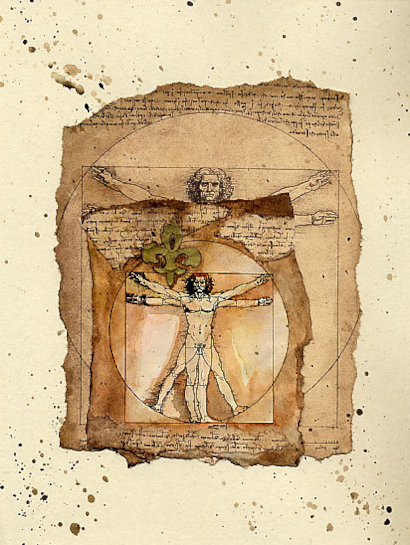 LEONARDO Da VINCI Script Reversed Handwriting Cling Rubber - Etsy