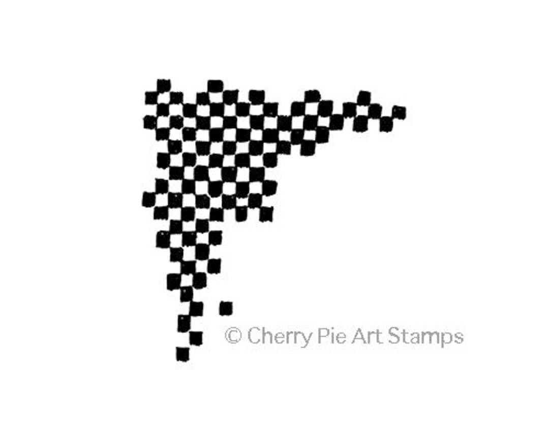 Checkers Corner - Cling Rubber STAMP by Cherry Pie Art Stamps P420 - Etsy