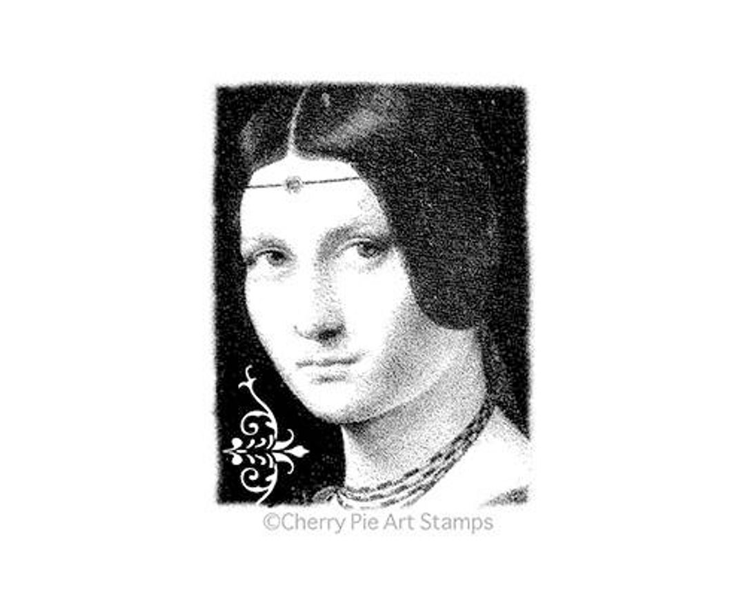 La Ferroniere - Woman by Leonardo Da Vinci -CLING Rubber Stamp by ...
