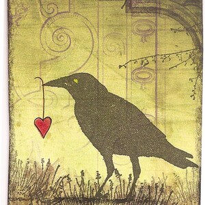 RAVEN, Crow Silhouette- Cling Rubber STAMP for Acrylic Block L321 - Etsy