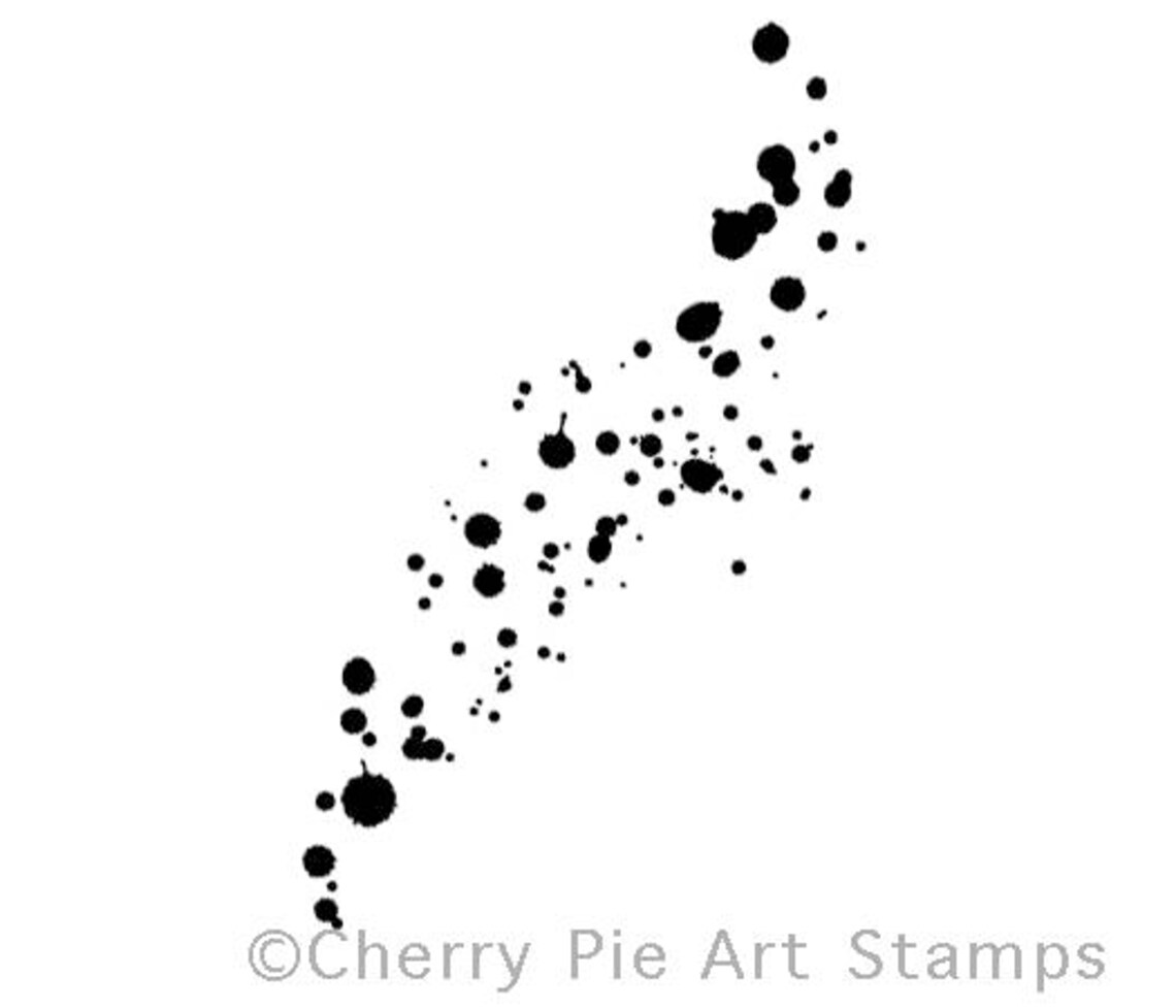 INK Spray Splatter cling Rubber STAMP by Cherry Pie G255 | Etsy