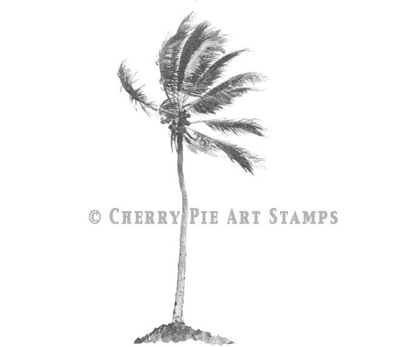 Swaying Palm TREE- CLING Rubber Stamp by Cherry Pie Q529 - Etsy