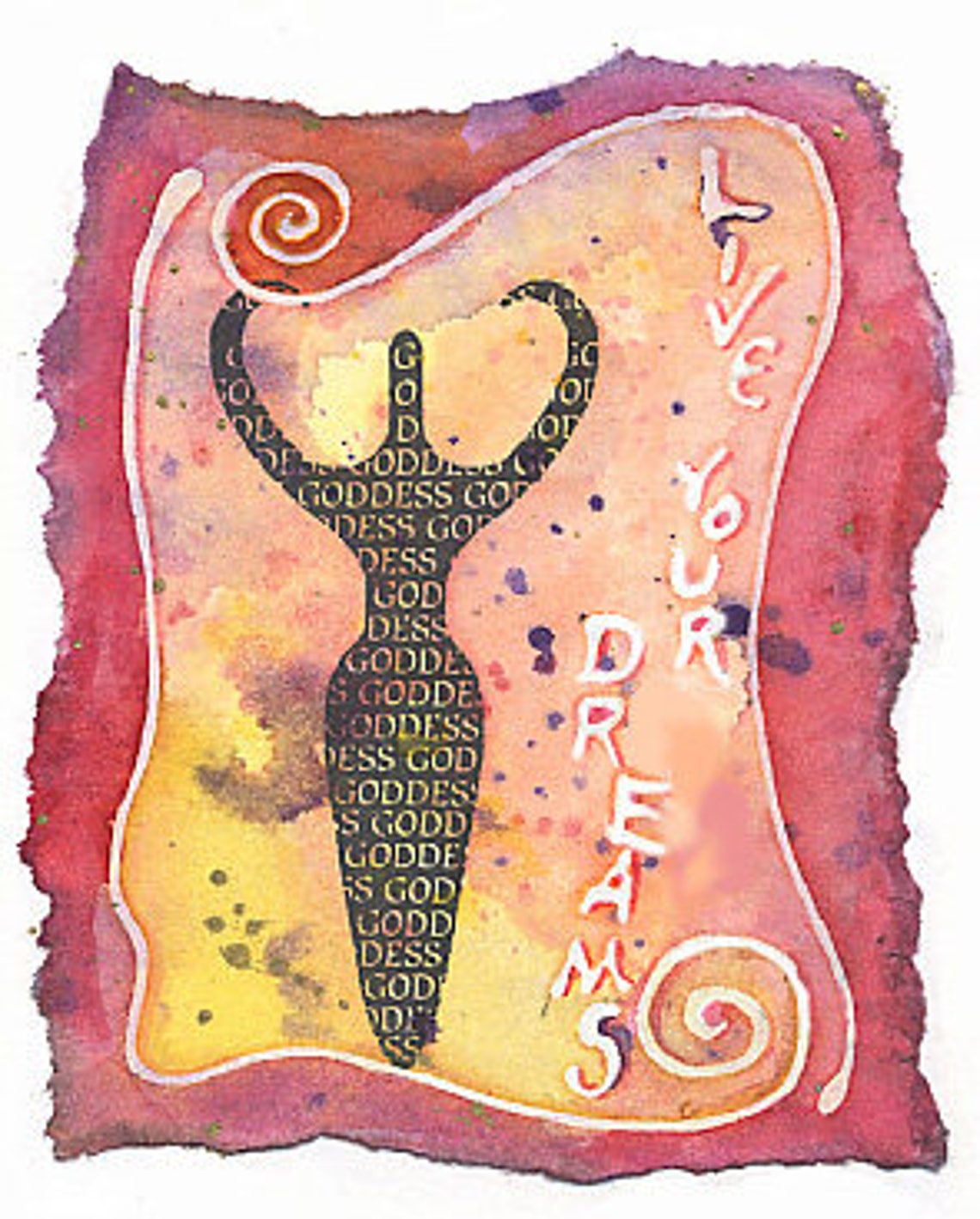 GODDESS SYMBOL Cling Rubber Stamp by Cherry Pie Q504 - Etsy