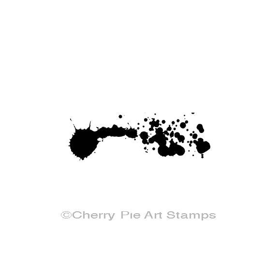 Ink splatter stain CLiNG Rubber STAMP by Cherry Pie E182 | Etsy