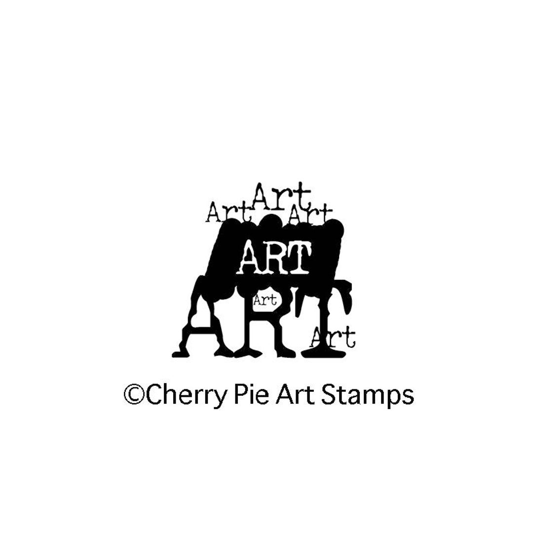 ART Graphic Wording- CLING Rubber STAMP by Cherry Pie G222 - Etsy