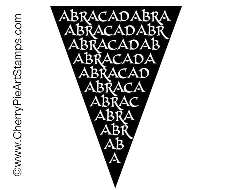 ABRACADABRA Triangle -healing Symbol- CLING Rubber STAMP by Cherry Pie ...
