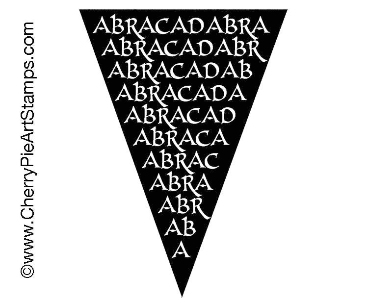 ABRACADABRA Triangle -healing Symbol- CLING Rubber STAMP by Cherry Pie ...