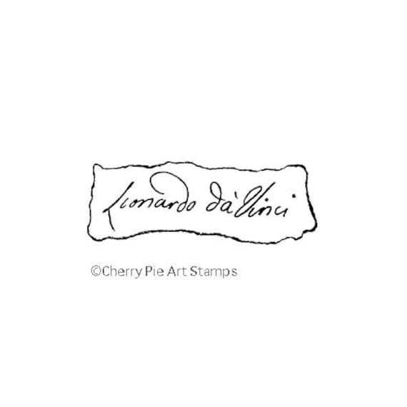 LEONARDO da VINCI Signature reversed handwriting CLiNG | Etsy