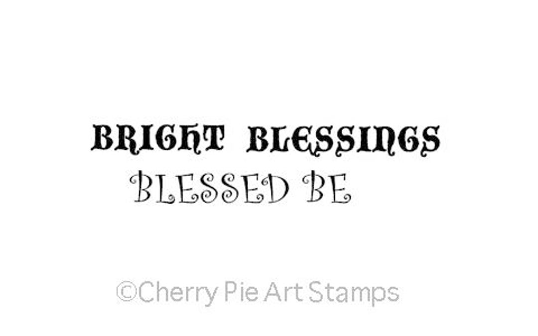 BLESSED BE - 2 Pagan Wiccan Greetings - CLING Rubber Stamp by Cherry ...