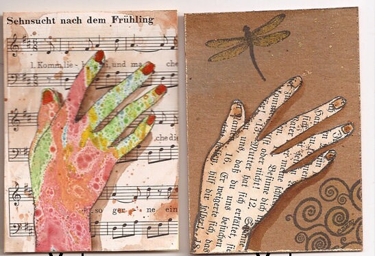 Art Hand Handprints Hands Writing Hand Set of Unmounted - Etsy