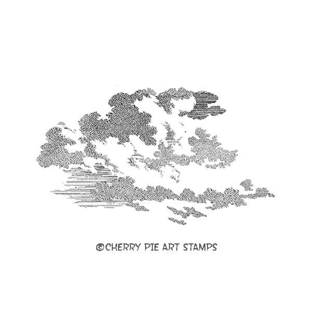 Large Cloud- Cling Rubber Stamp for Acrylic Block by Cherry Pie P440 - Etsy