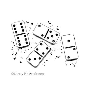 Dominos- Cling Rubber Stamp by Cherry Pie Q512 - Etsy