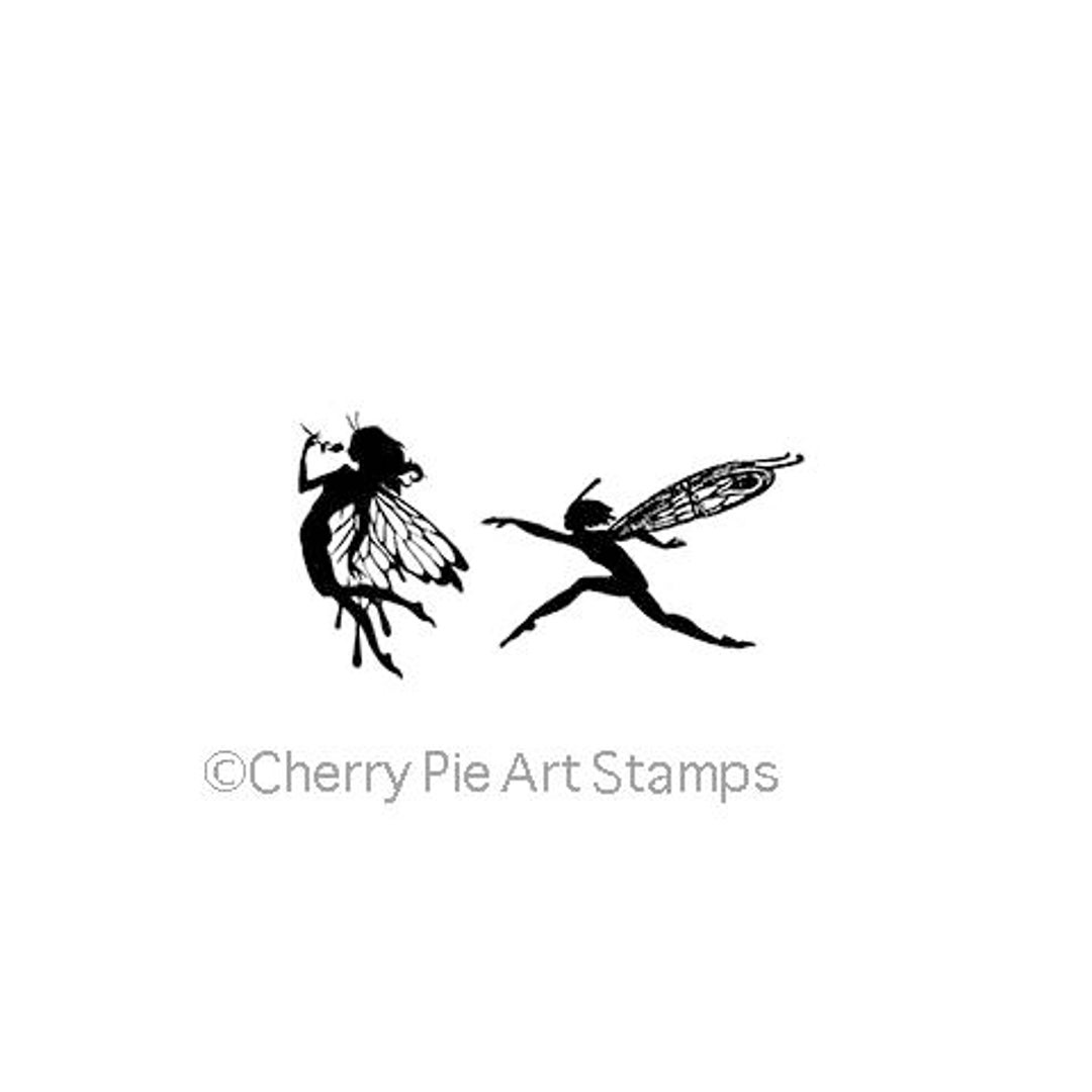 Fairy and Elf - 2 CLING Rubber STAMPS by Cherry Pie Art Stamps G296 - Etsy