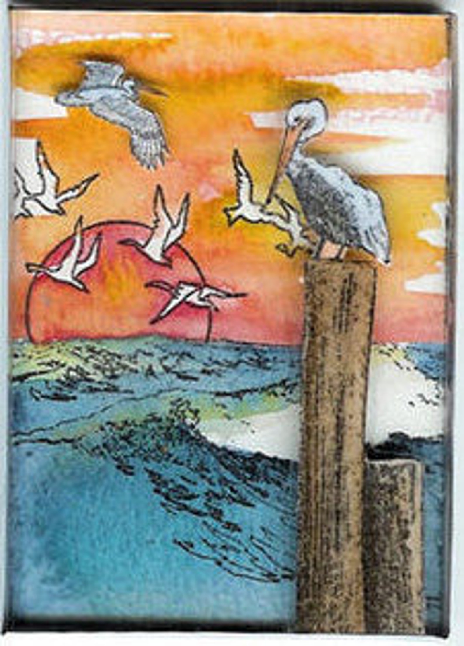 Ocean Wave - Rough Sea - Surf- CLING Rubber Stamp by Cherry Pie P441 - Etsy